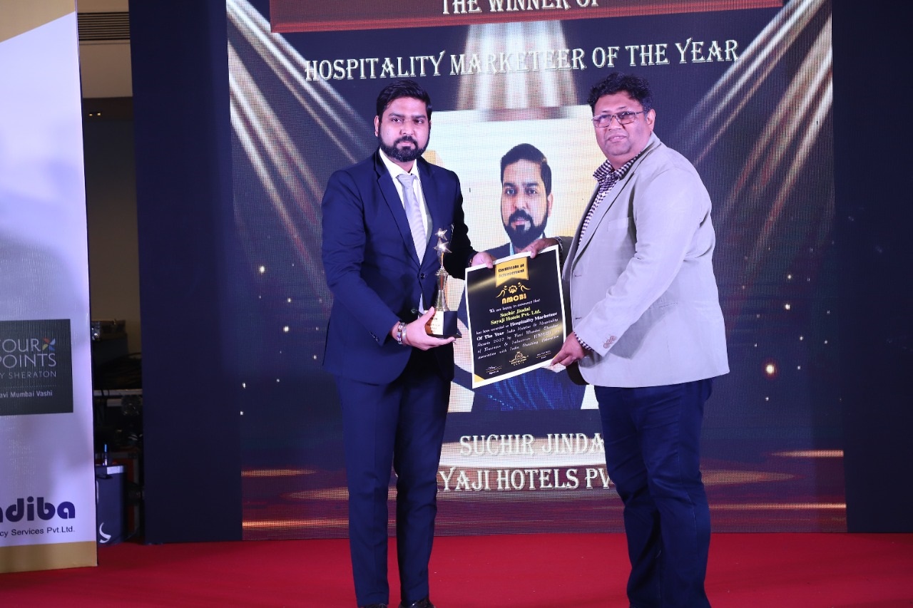 Suchir Jindal awarded Marketeer of the year 2022 - Hotelier India