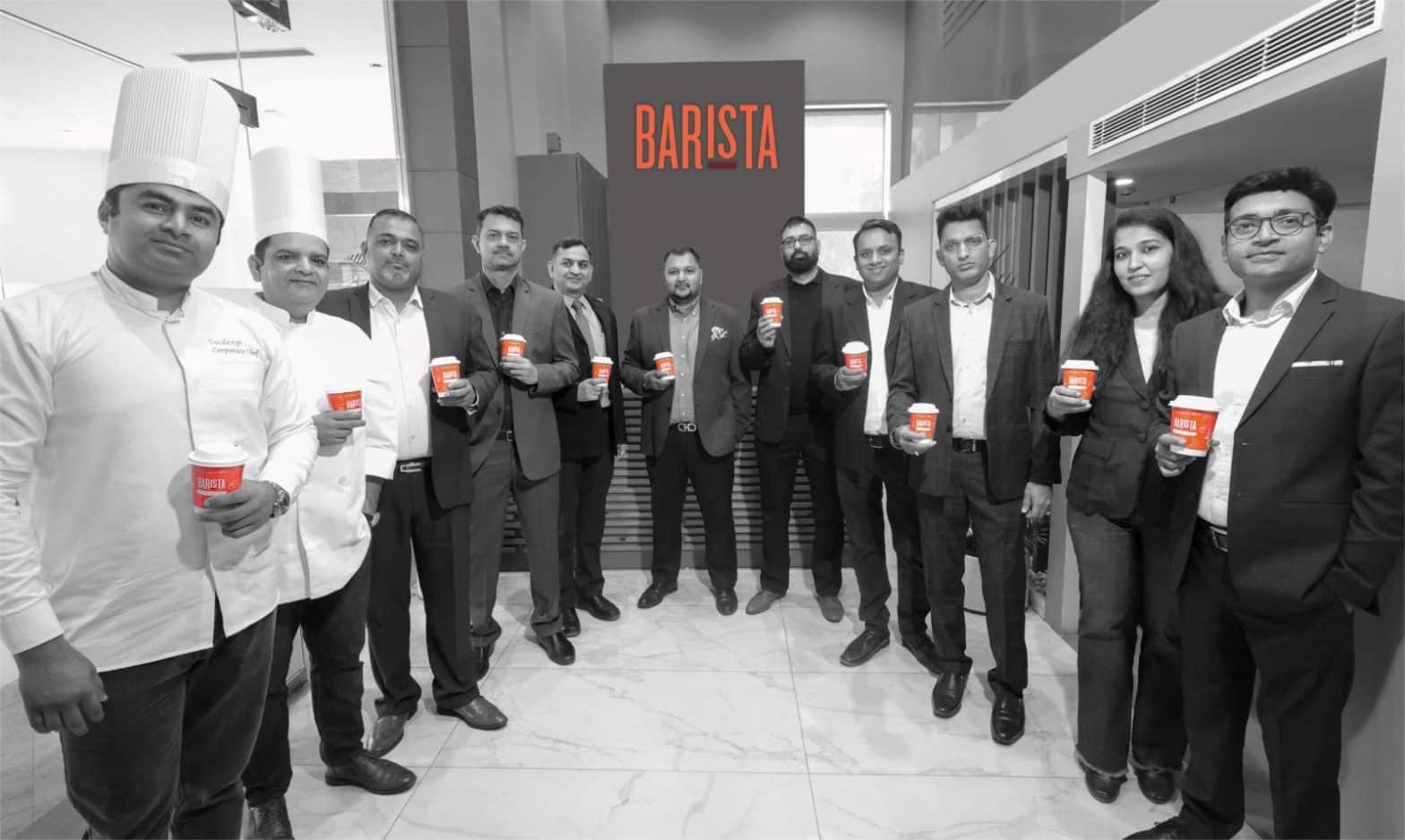Barista Coffee leadership steps behind the counter to serve customers ...